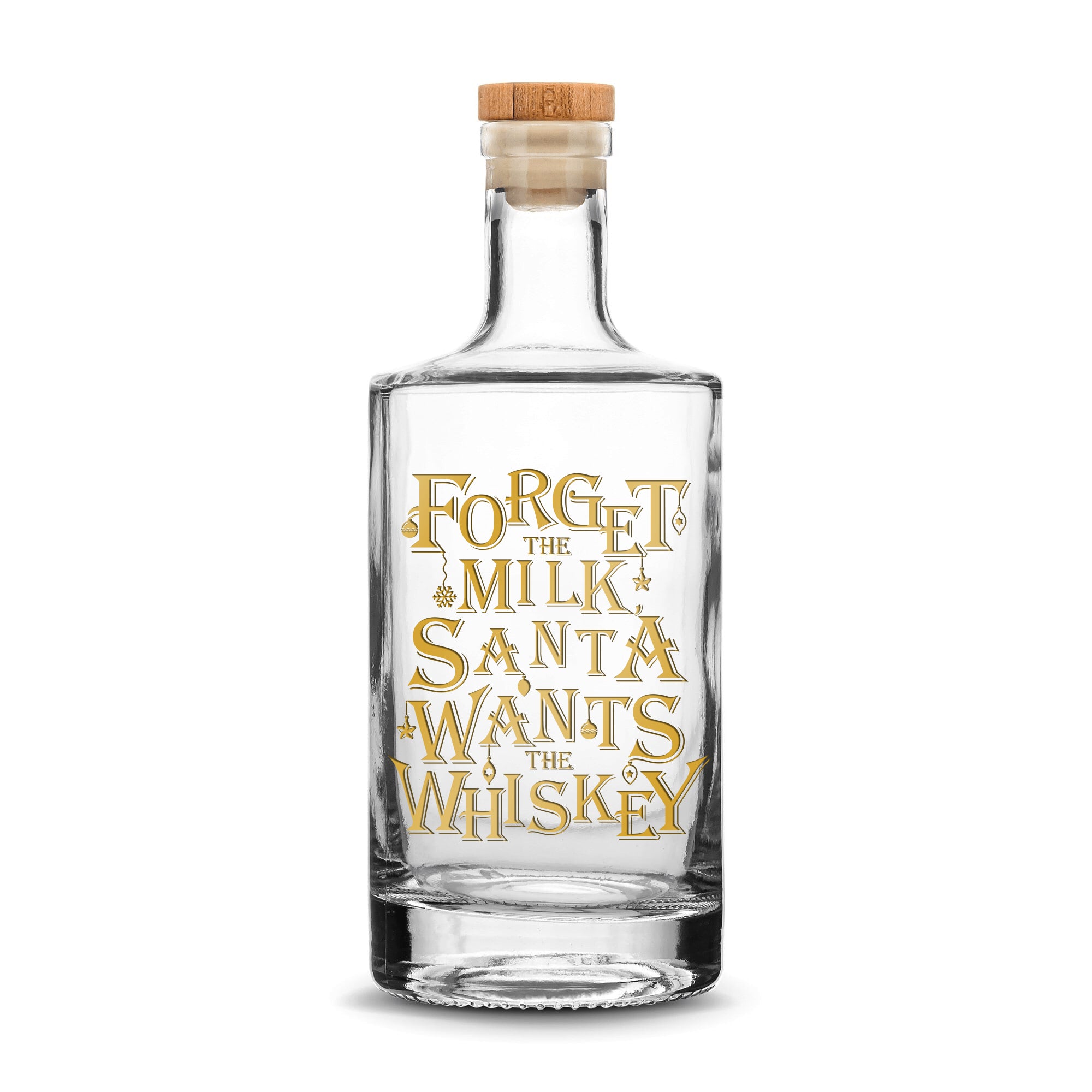 Santa Wants The Whiskey Jersey Liquor Decanter, 750mL, Laser Etched or ...